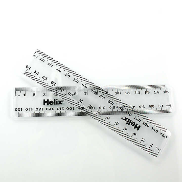 15cm Clear Ruler - Straight, Plastic, and Logo Printable