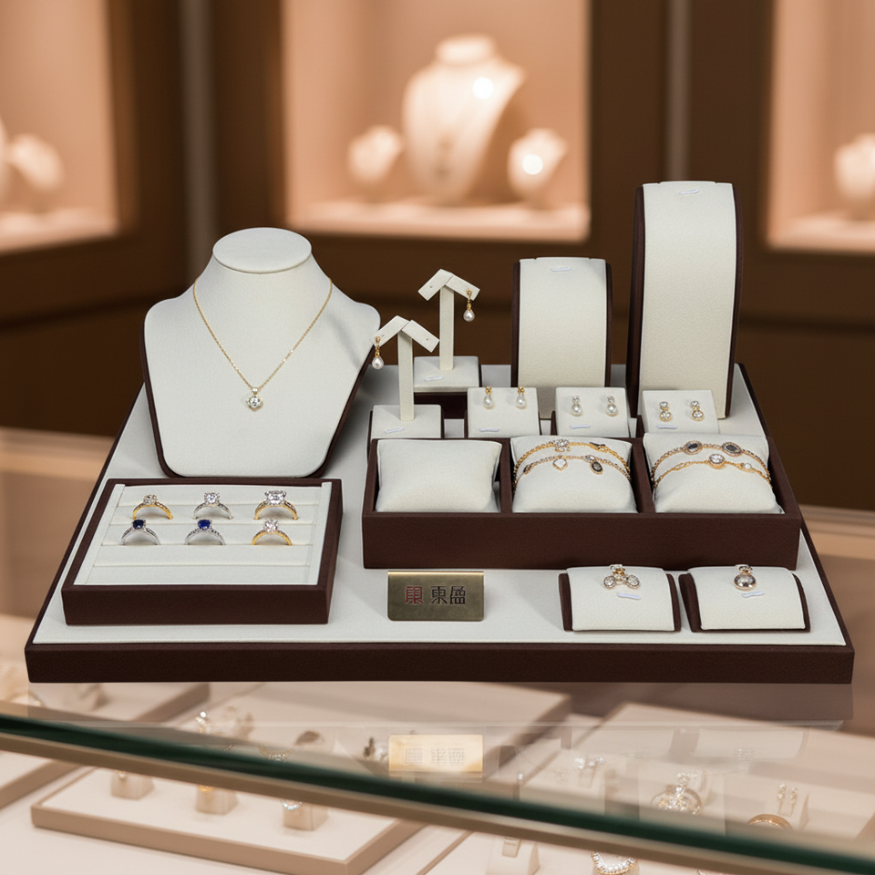 Luxury Jewelry Store Jewelry Display Set Necklace Earring Velvet ...