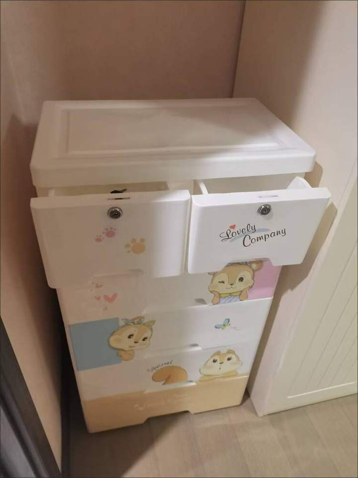 5 Layer Baby Cartoon Storage Drawers Wardrobe Cabinet Organizer for ...