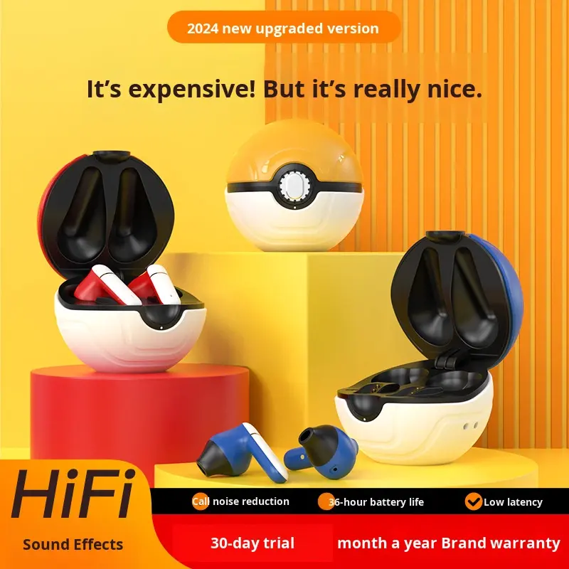 2025 New Elf Ball Cartoon TWS Wireless for 5.4 Earphones Ultra-Long ...