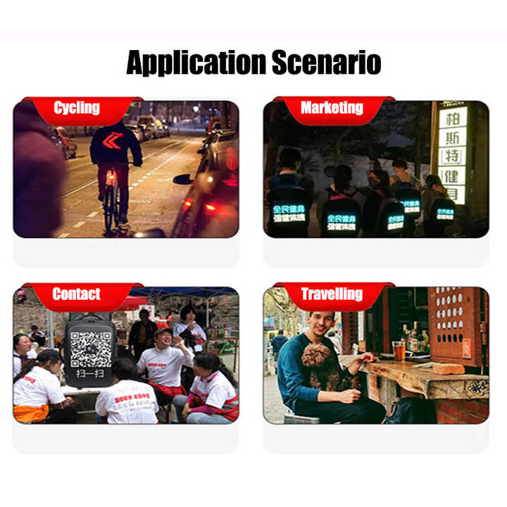 32 Inch Portable LED Backpack Light Box Movable Billboard Advertising ...