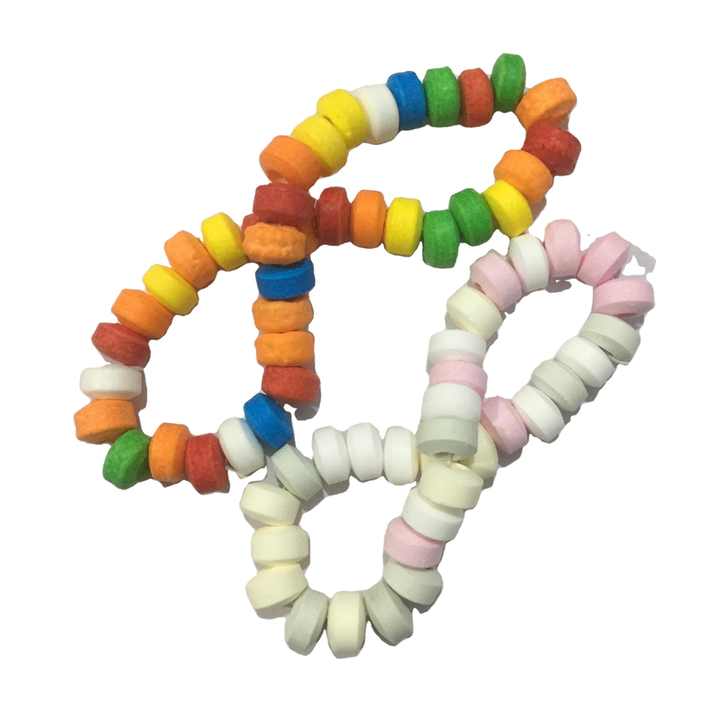 Individually Wrapped Dextrose candy necklace with colorful bead fruity ...