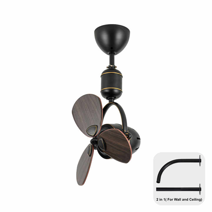 Wall Mounted 16 Inch Small Corner Ceiling Fan with 3 Blades Quiet ...