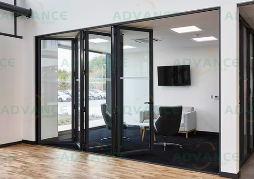 Aluminum Alloy Folding Double Glazed Tempered Glass Door Sales Villa ...