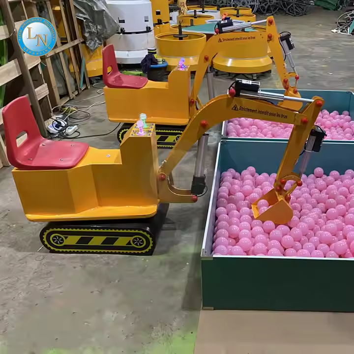 Developmental Game Coin Operated Kids Ride on Toy Excavator Electric ...