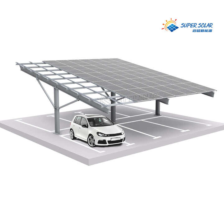 PV Panel Mounting Structure Canopy Sunroof Shade Station Garage Parking ...