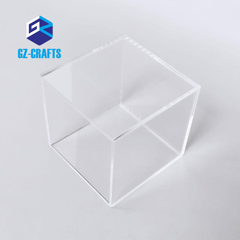 Clear 5-Sided Acrylic Display Cube Boxes - Modern Storage
