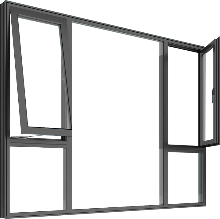 85 Series Broken Bridge System Casement Window with Screen and Double ...