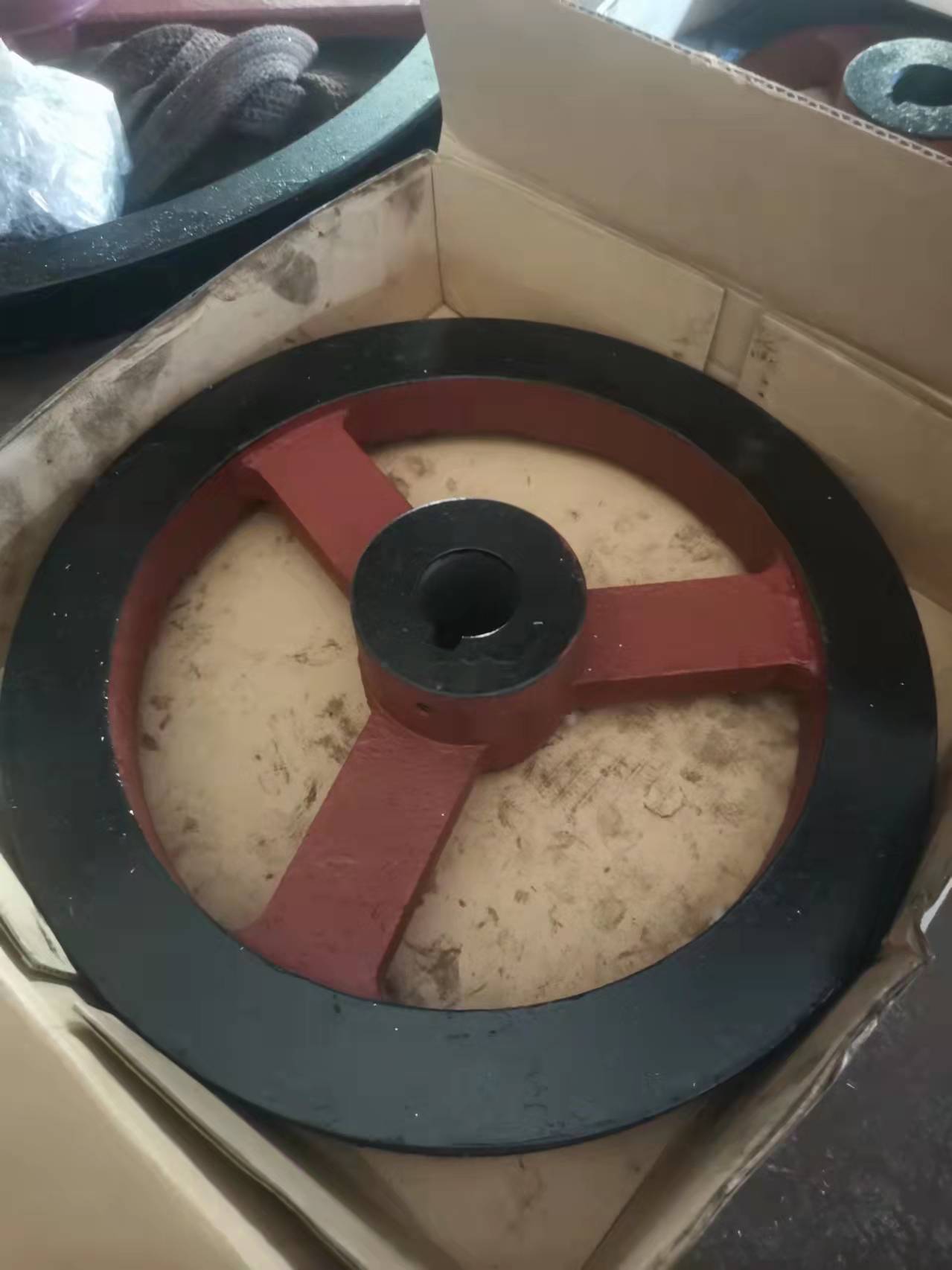 Generator flywheel with bracket belt shaft positioning block bearing ...