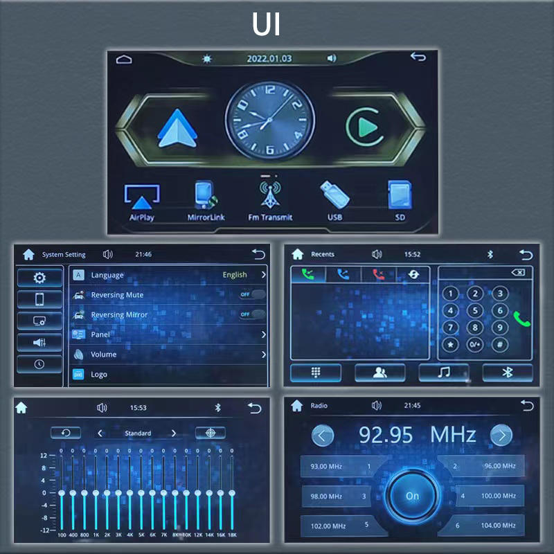 Universal Portable Wireless 7 Inch Touch Screen Car Radio Carplay