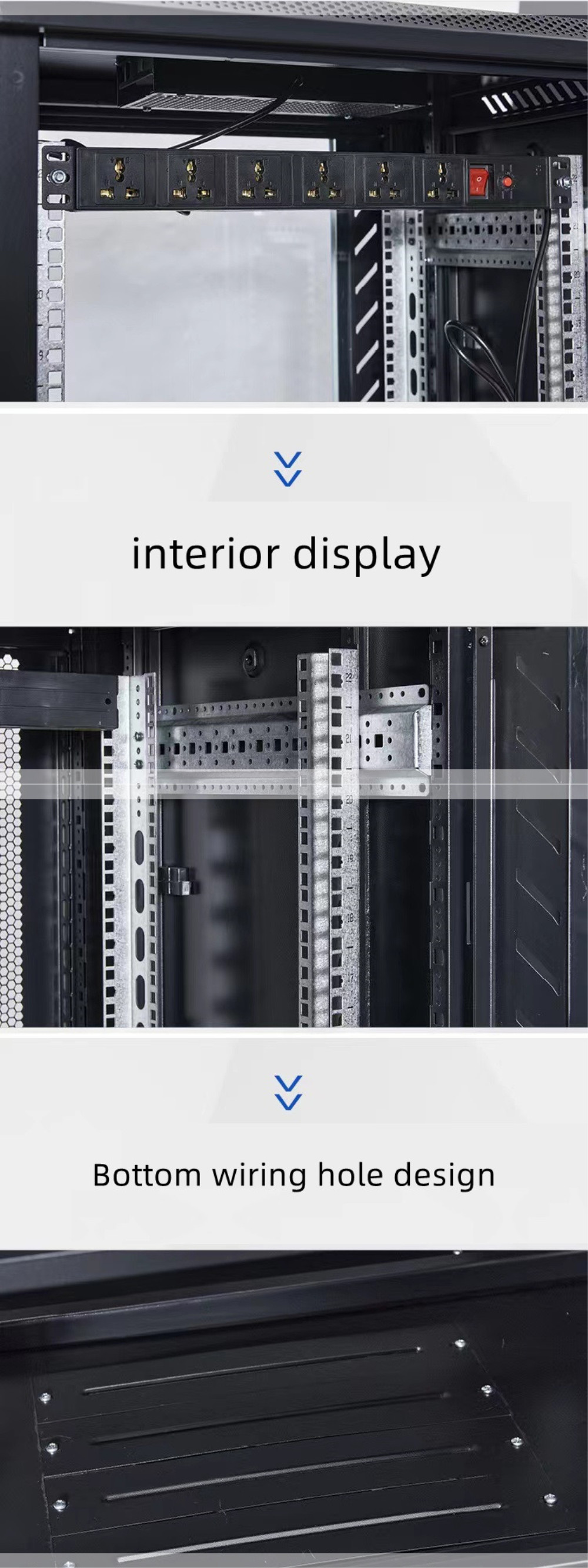 Cabinets and Enclosures Network Server Cabinet Rack 12U 24U 36U DPU 8 Port Sheet Metal Server ...