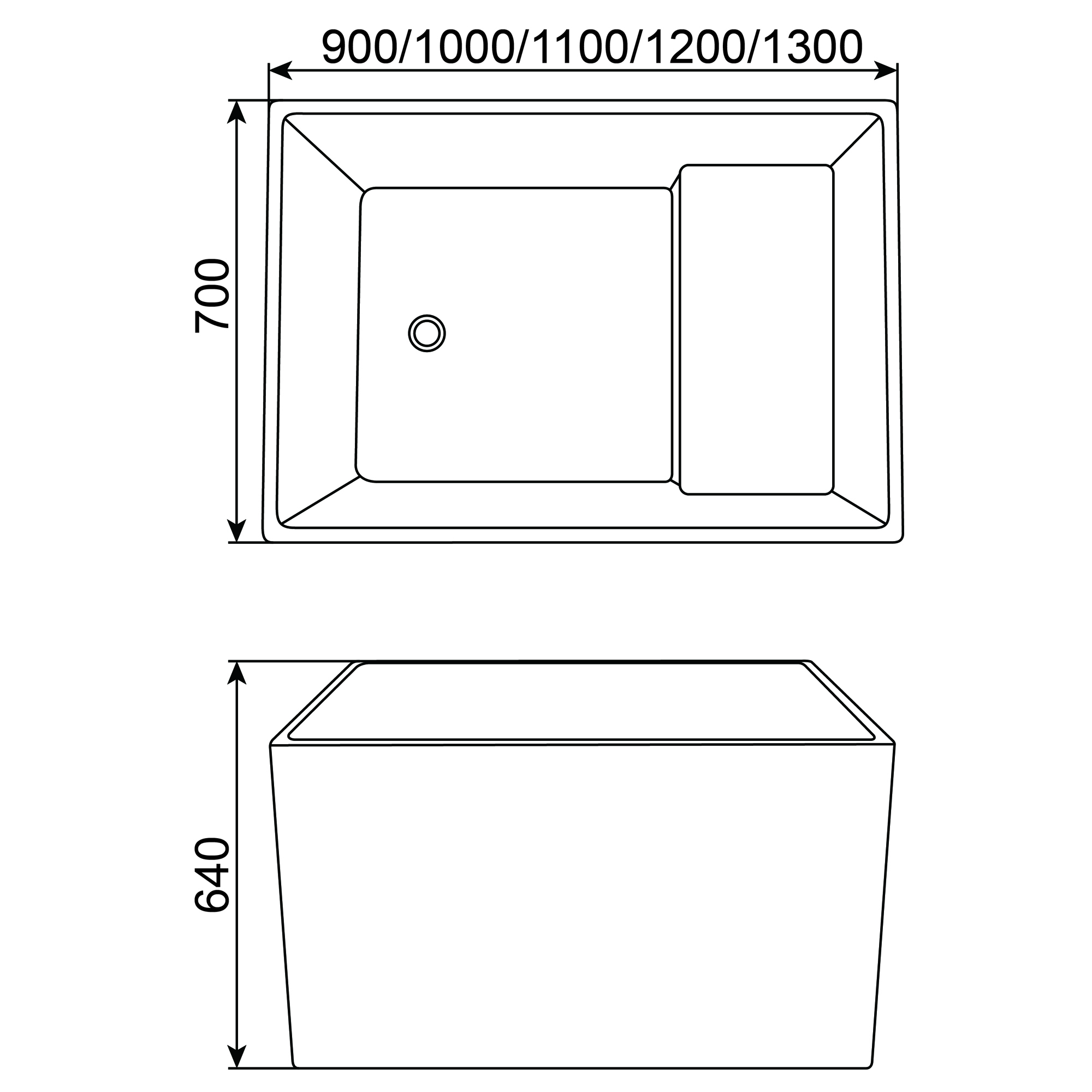 Walk in Bathtub - Corner Acrylic Soaking Tub with Door