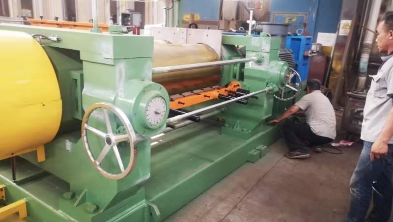 QRRPM Scrap Rubber Cracker Mill & Compound Mixing Mill 40hp 55kW Water ...