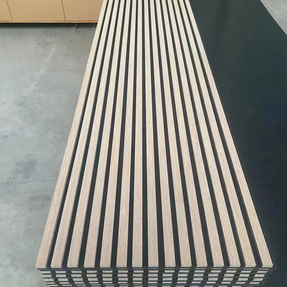 Modern Wooden Acoustic Wall Panels Sound Absorbing Fireproof Waterproof ...