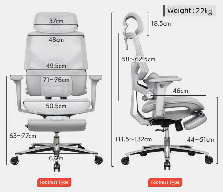 Ergonomic Office Chair with Metal Frame and Adjustable Backrest