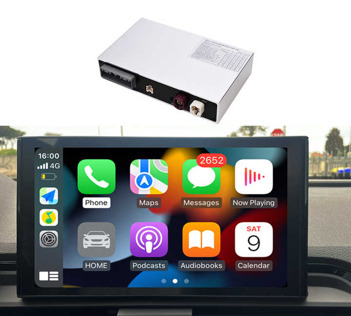 Wireless CarPlay Interface Box Android Auto for Audi A1 A3 A4 A5 Q5 MIB3 2019+ Mirror Link ...
