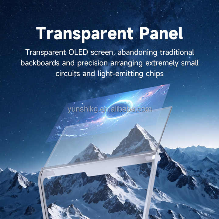 30-Inch Transparent OLED Screen Display Floor-Standing Animation ...