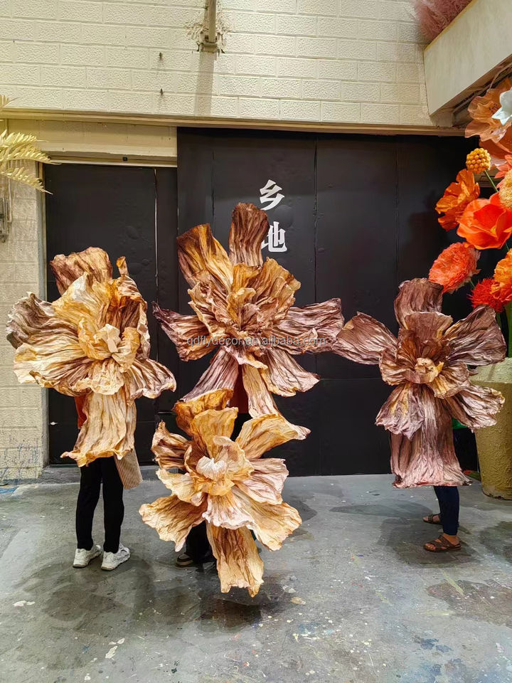 Big Flower Handmade Giant Artificial Flowers Wedding Stage Background ...