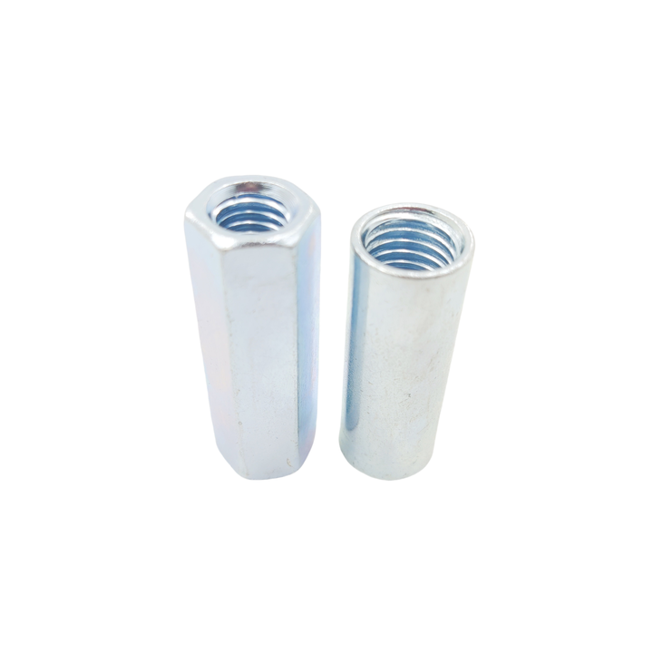 M6 M8 M10 Carbon Steel Long Coupling Nuts Zinc Plated Cylindrical ...