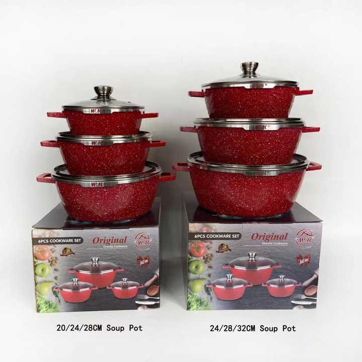 High Quality Kitchen Die-cast Aluminum Cookware One Pan Three Piece Set ...