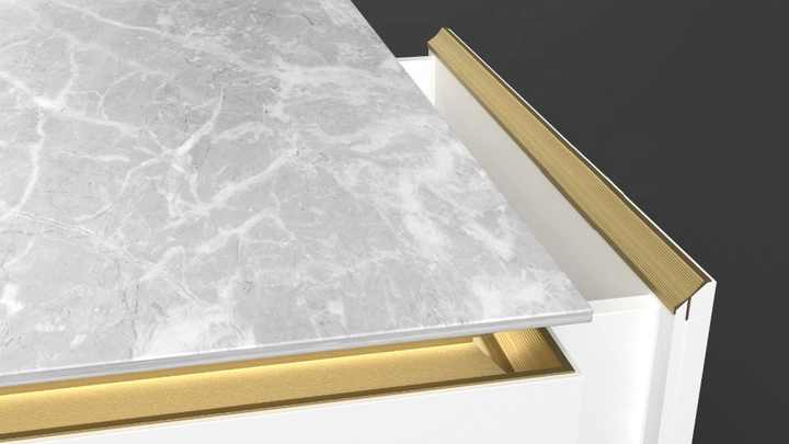 Italian Luxury Custom-Made Kitchen Cabinets with Built-In Recessed ...