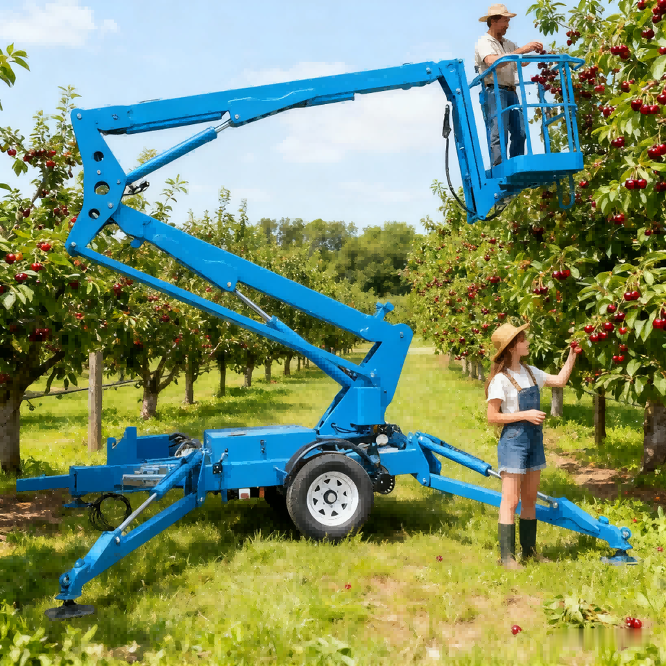 EU Articulated Towable Lift Trailer Boom Lift Bucket Lifting Boom ...