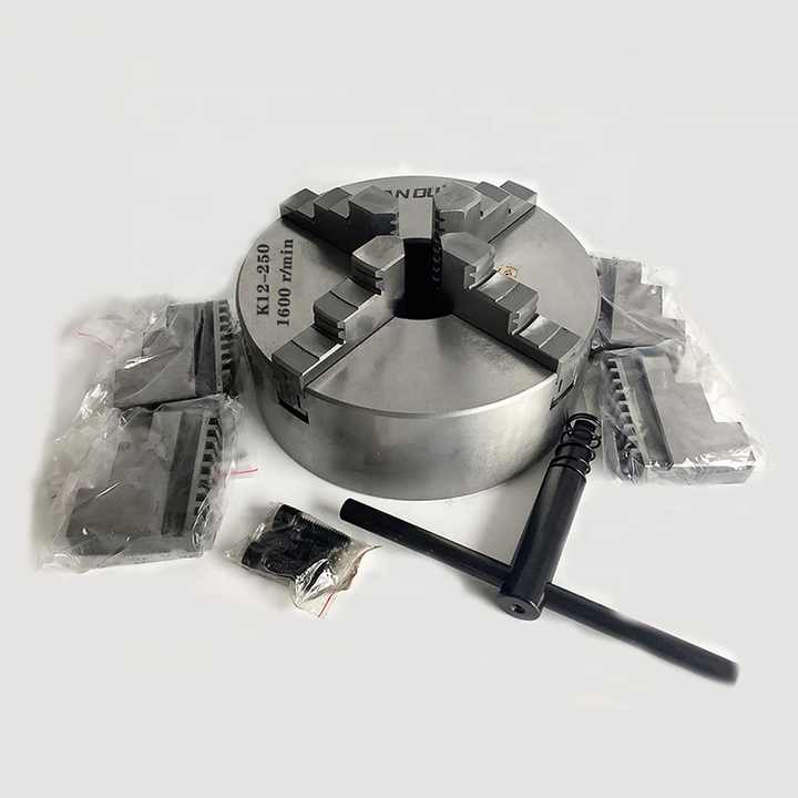 250mm Lathe Chuck 4 Jaw Self Centering Chuck K12-250 SANOU Brand Manual ...