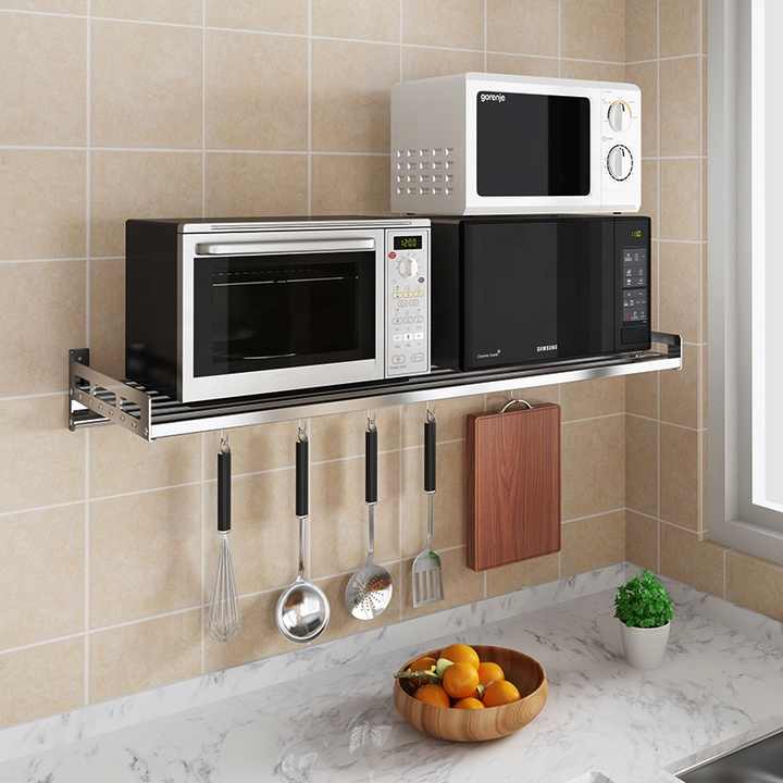 Wall mounted stand for microwave store