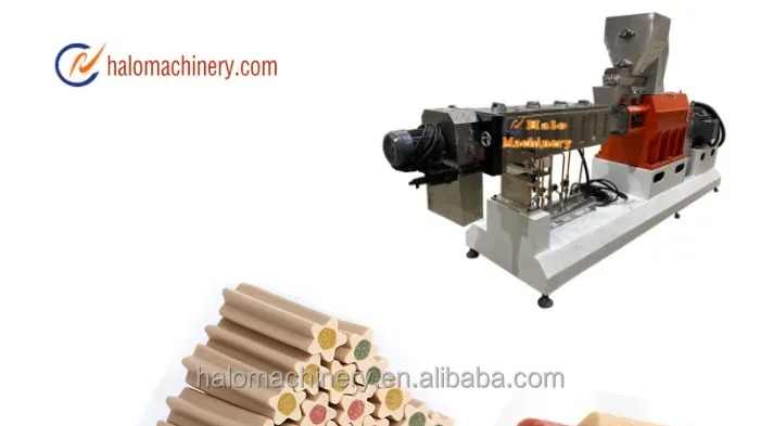 Jinan Halo popular twin screw extrusion machine dog chewing gum ...