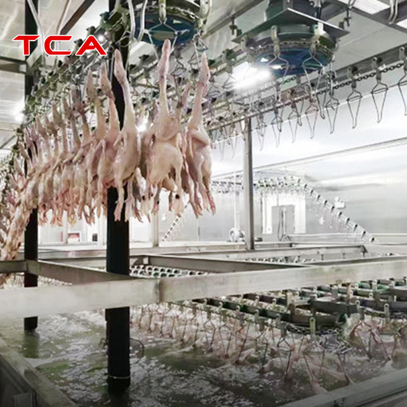 Complete Automatic Chicken Bleeding Plucking Slaughter Convey Rail ...