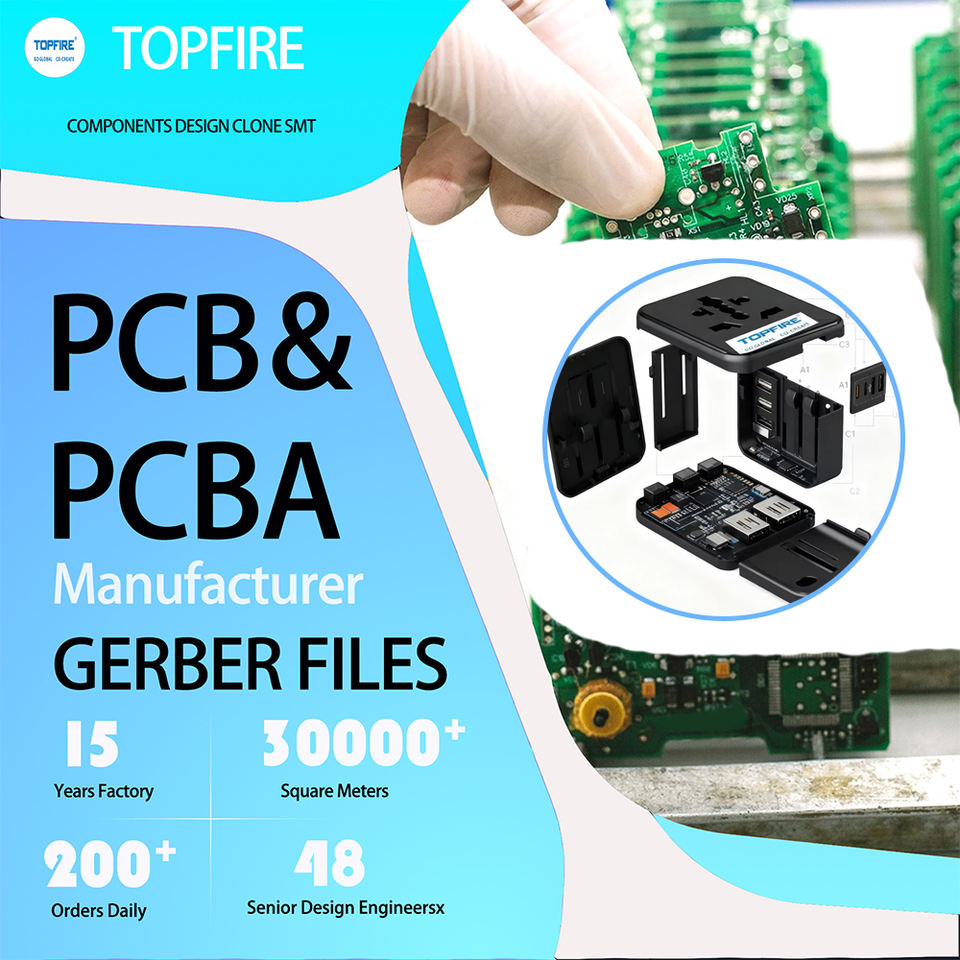 TOPFIRE 45W PD GaN Fireproof Fast Charger International Universal ...