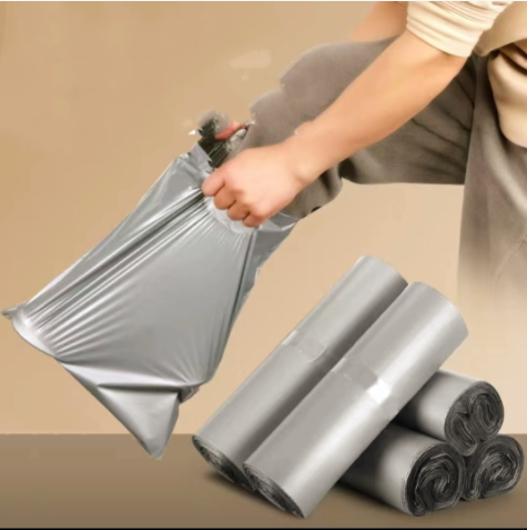 Custom Logo Silver Poly Mailer Bag for Packing & Shipping