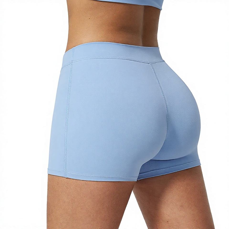 Oem Sports Fitness Brushed Fabric Low Waist Yoga Shorts Custom Running ...