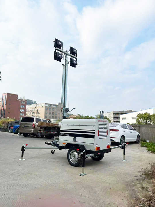 4x350w LED Light Tower Diesel Generator Portable Emergency Lighting ...