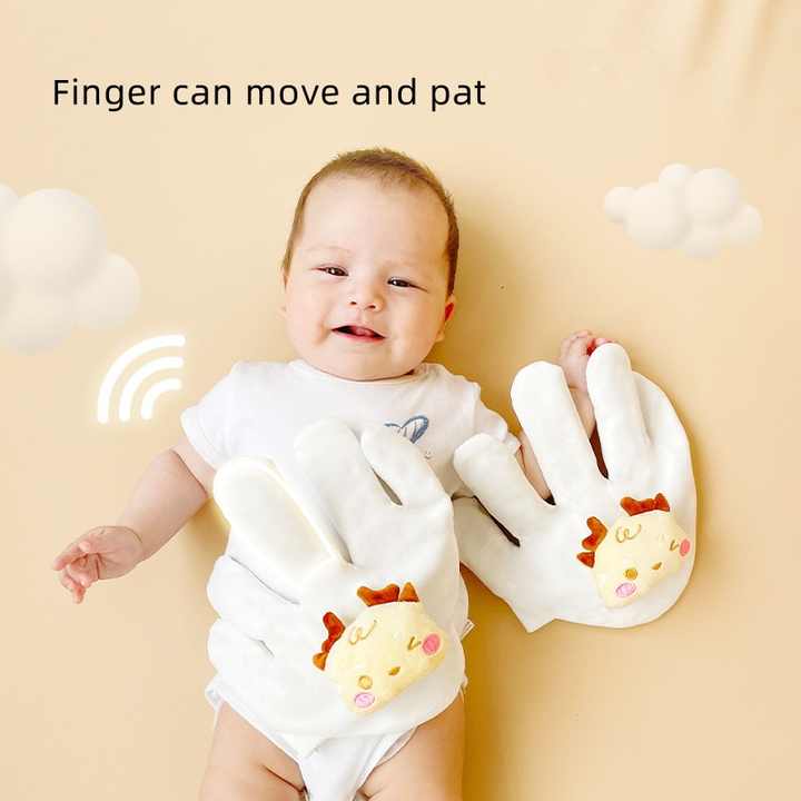 Soothing Palm Finger Can Move and Pat Electric Baby Hand Pillow
