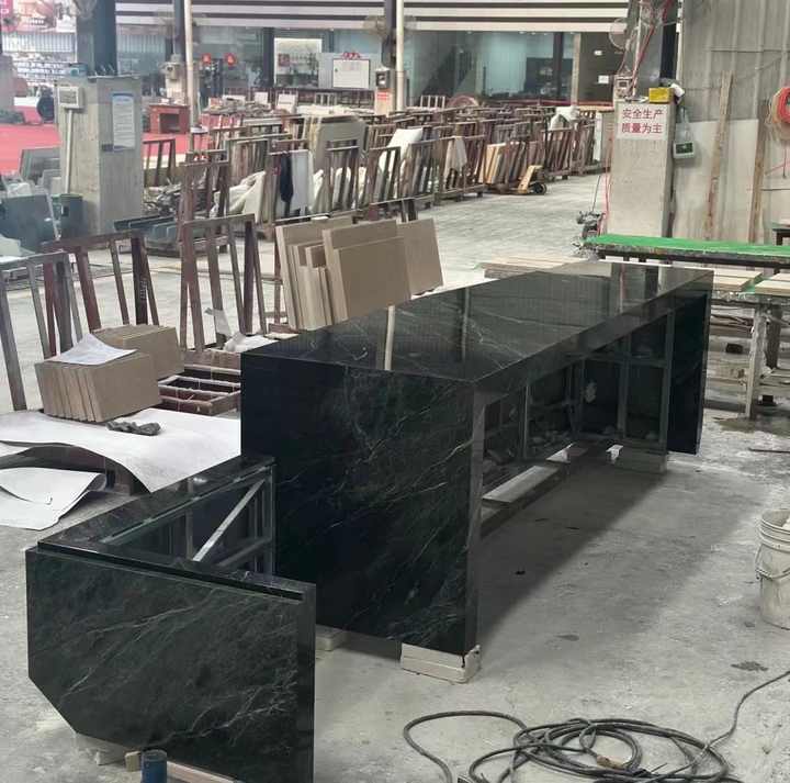Wizard of Oz Marble Reception Counters Green Marble Kitchen Countertops ...