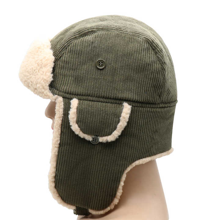 Wholesale Waterproof Plain Ear Flap Trapper Winter Hat for Men Wool ...
