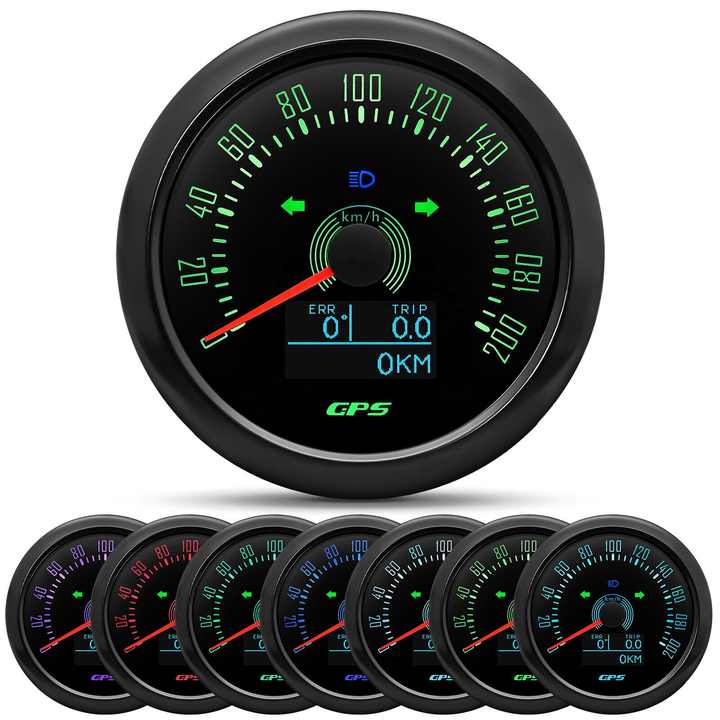 85MM GPS Speedometer Odometer Gauge 0-200km/h Waterproof for Boat Car ...