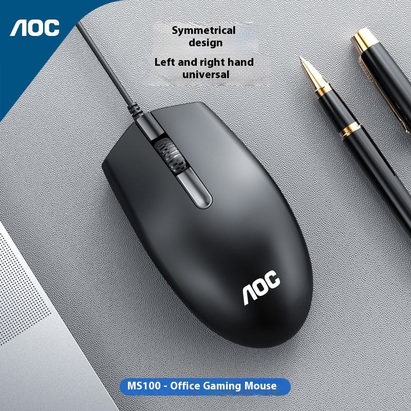 AOC Wired USB Gaming Mouse with Custom Mouse Pad for Home Office ...