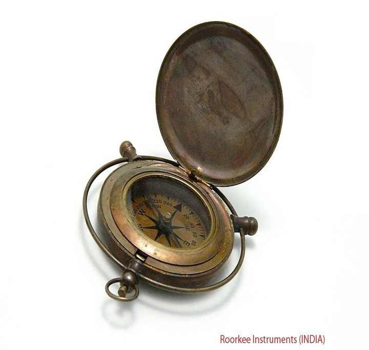 Brass Magnetic Pocket Compass Navigation Tool Hiking Camping Touring ...