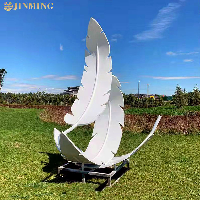 Customizable Outdoor Stainless Steel Feather Sculptures for Hotel ...
