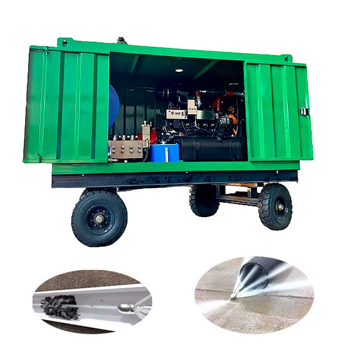 240bar 170L/min Large Industrial Sewage Drain Plumbing Pipe Sewer Jetting Machine High Pressure ...