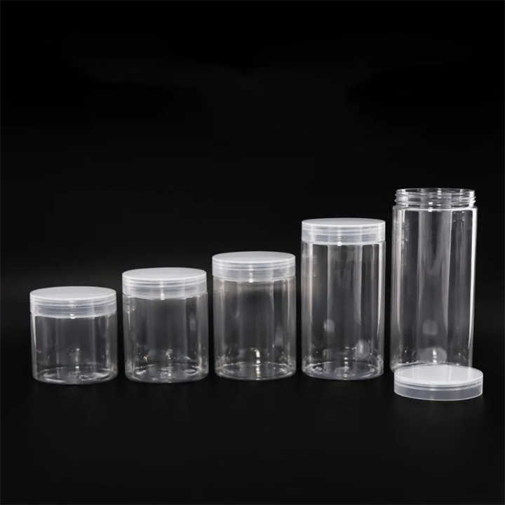 Customizable 120ml 150ml 180ml 200ml 250ml 300ml 400ml 500ml PET Transparent Plastic Jar with ...