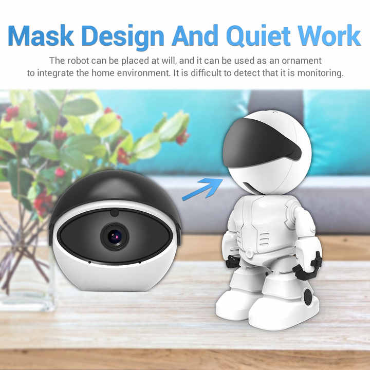 Indoor 2MP Baby Pet Robot Camera WiFi Camera Wireless HD 1080P Indoor ...
