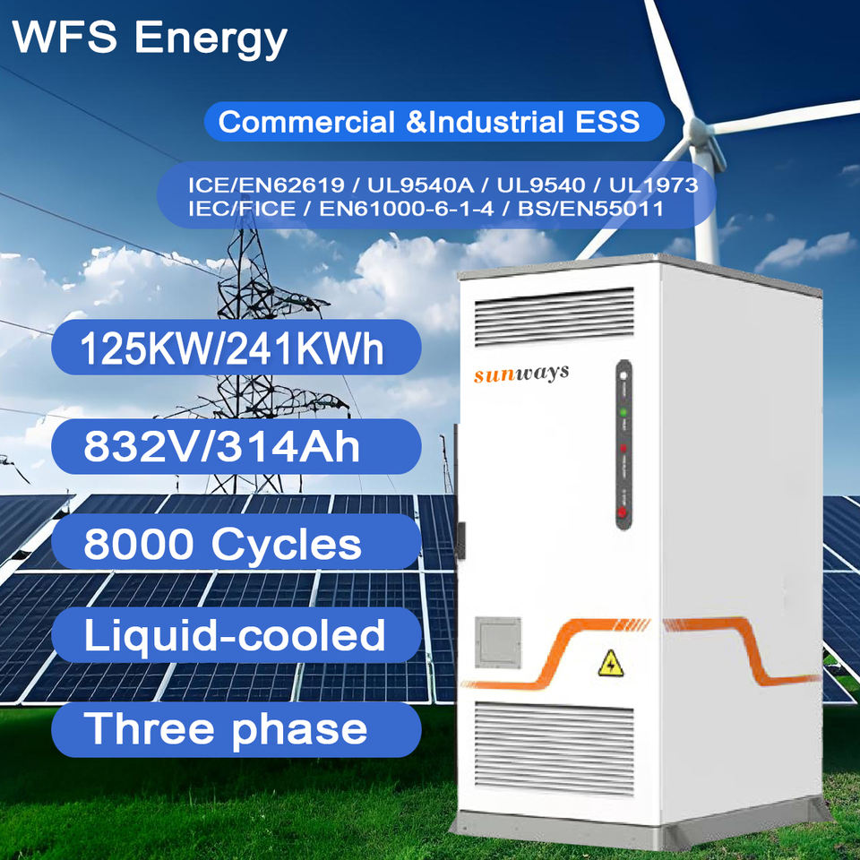 Sunways High Voltage BESS Battery storage system 832V 261KWH Three ...