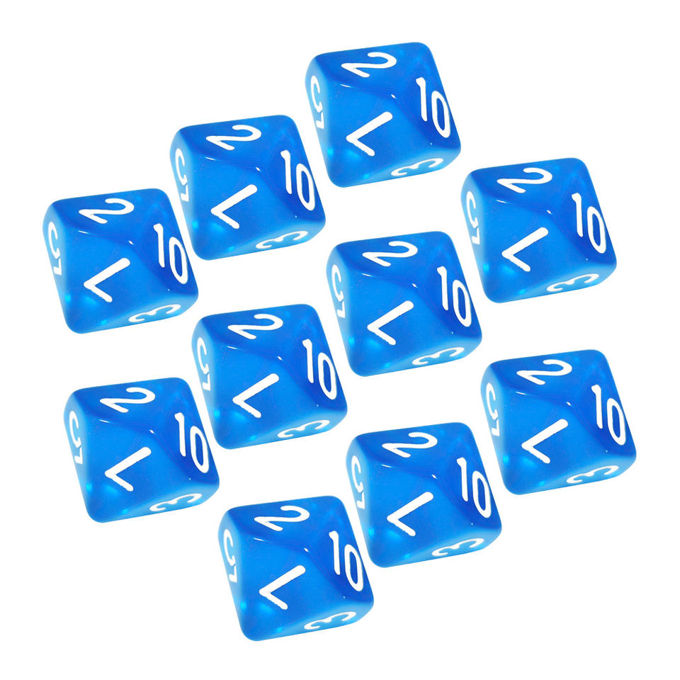 Customizable Eco-friendly Polyhedral Transparent 1-10 Dice Set Acrylic ...