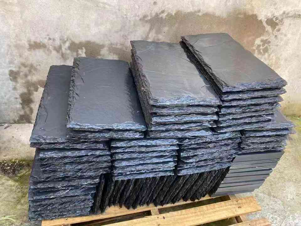 Natural Stone Garden Landscaping - Durable Black Slate