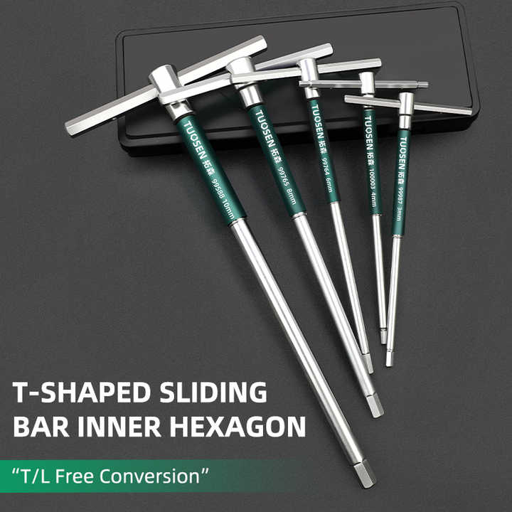 Chrome T-Type Sliding Rod Torx Wrench DIY Grade CRV Metric Industrial ...