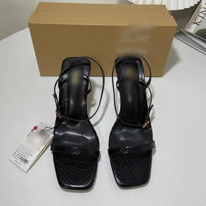 QuiteS New Stiletto High Heels Women's Shoes Square Head Line Gold ...