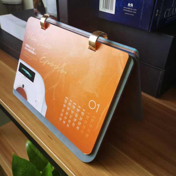 Custom Logo Shape Premium New Year Table Desk Calendar Portable ...